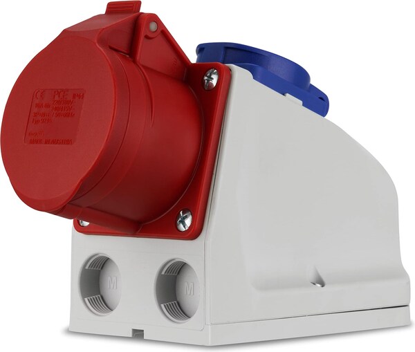 REV CEEWanstckd.COMBO 5pin 16A earthing contact socket outlet - Galaxus