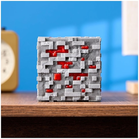 Noble Collection Minecraft Replik Illuminating Redstone Ore Cube 10 cm ...