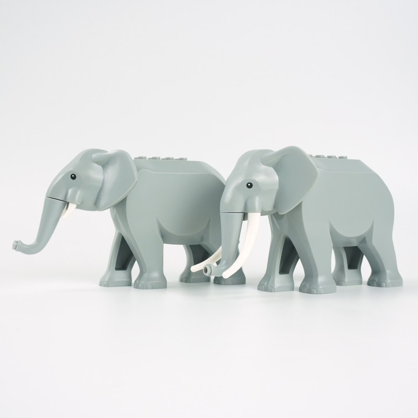 LEGO Elephant Animals Zoo Wildlife - Set of 2 with short and long tusks ...