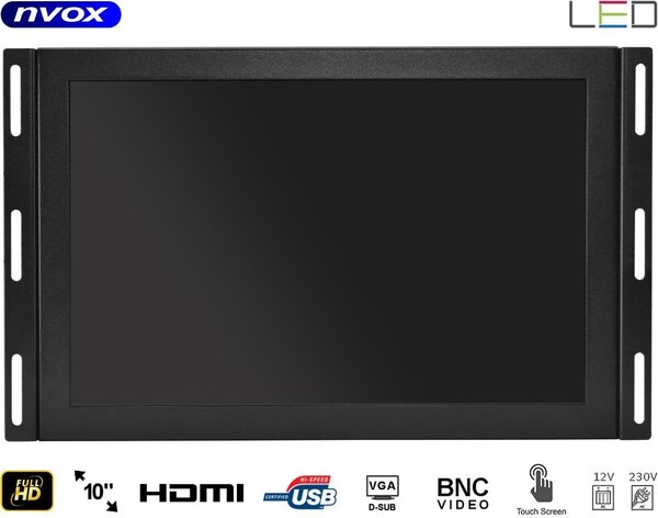 Nvox Monitor dot iow ips open frame led 10cali full hd vga hdmi usb av ...