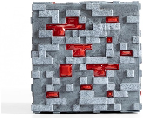 Noble Collection Minecraft Replik Illuminating Redstone Ore Cube 10 cm ...