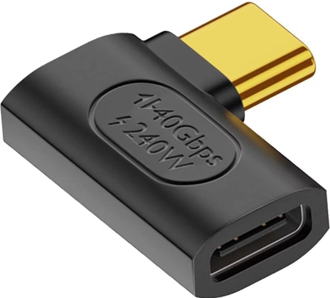PowerGuard USB-C zu USB-C 90 Grad Winkel Adapter (male/female) USB4 40 ...