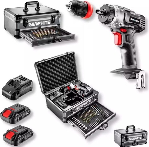 Graphite Energy + set in aluminum housing: drill 2x18V (Akkubetrieb ...