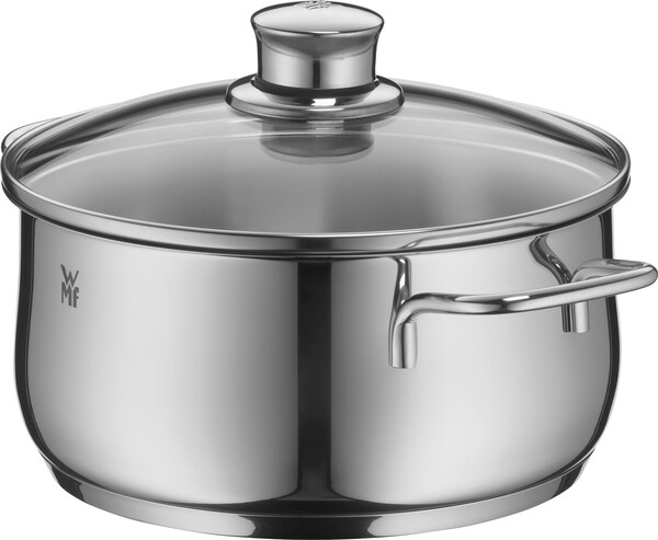 WMF Kochtopf Bratentopf Induktion 20cm Glasdeckel 3,0l Diadem Plus Edelstahl (Edelstahl, 20 cm ...