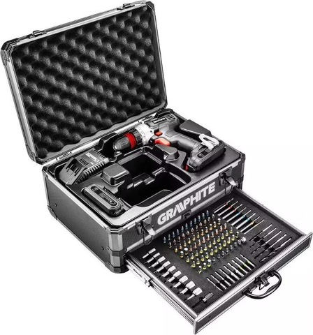 Graphite Energy + set in aluminum housing: drill 2x18V (Akkubetrieb ...